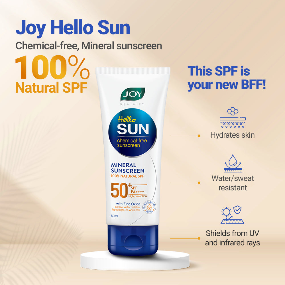 Chemical-Free Mineral Sunscreen SPF 50 PA++++ – Joy Personal Care