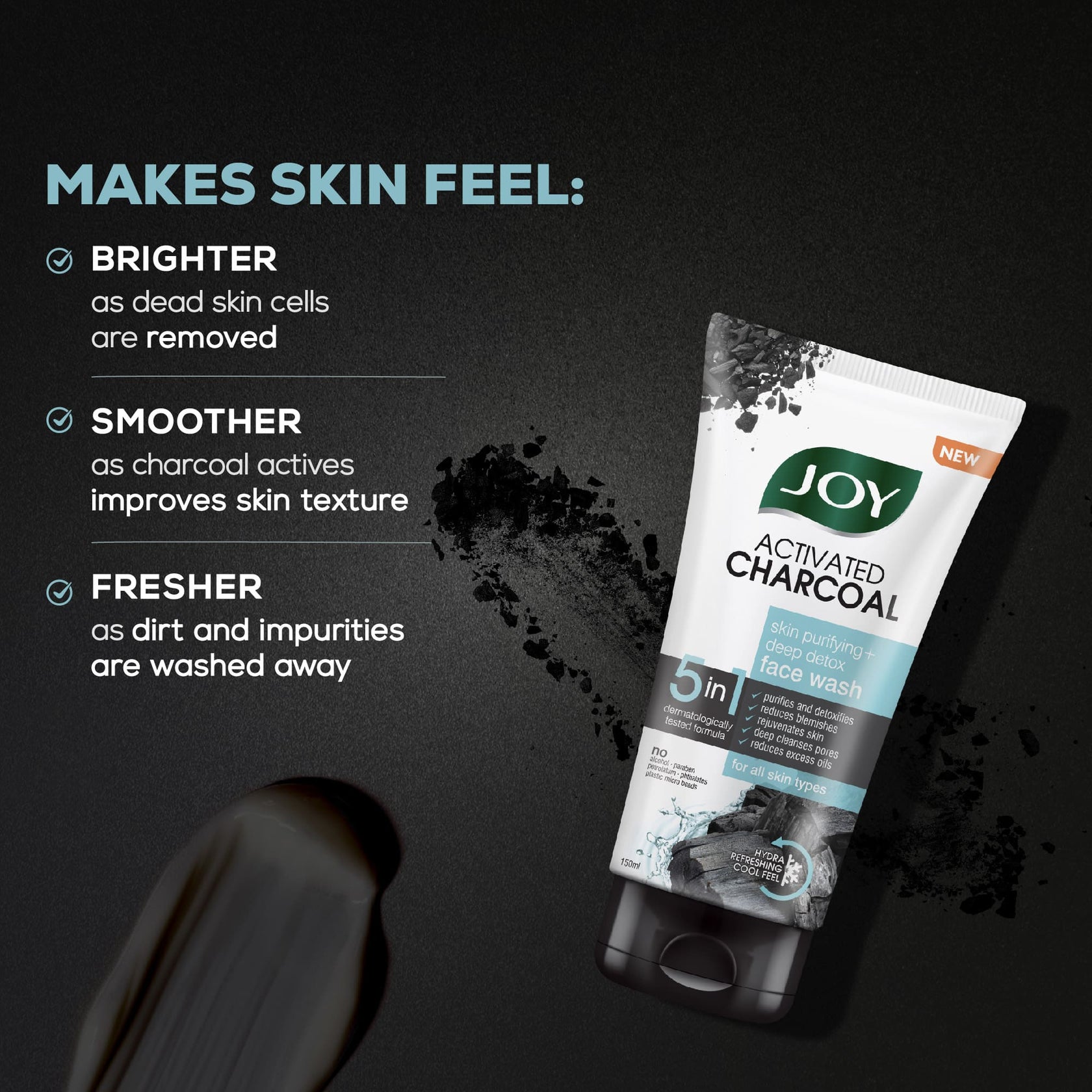 Activated Charcoal Skin Purifying + Deep Detox Face Wash – Joy Personal ...