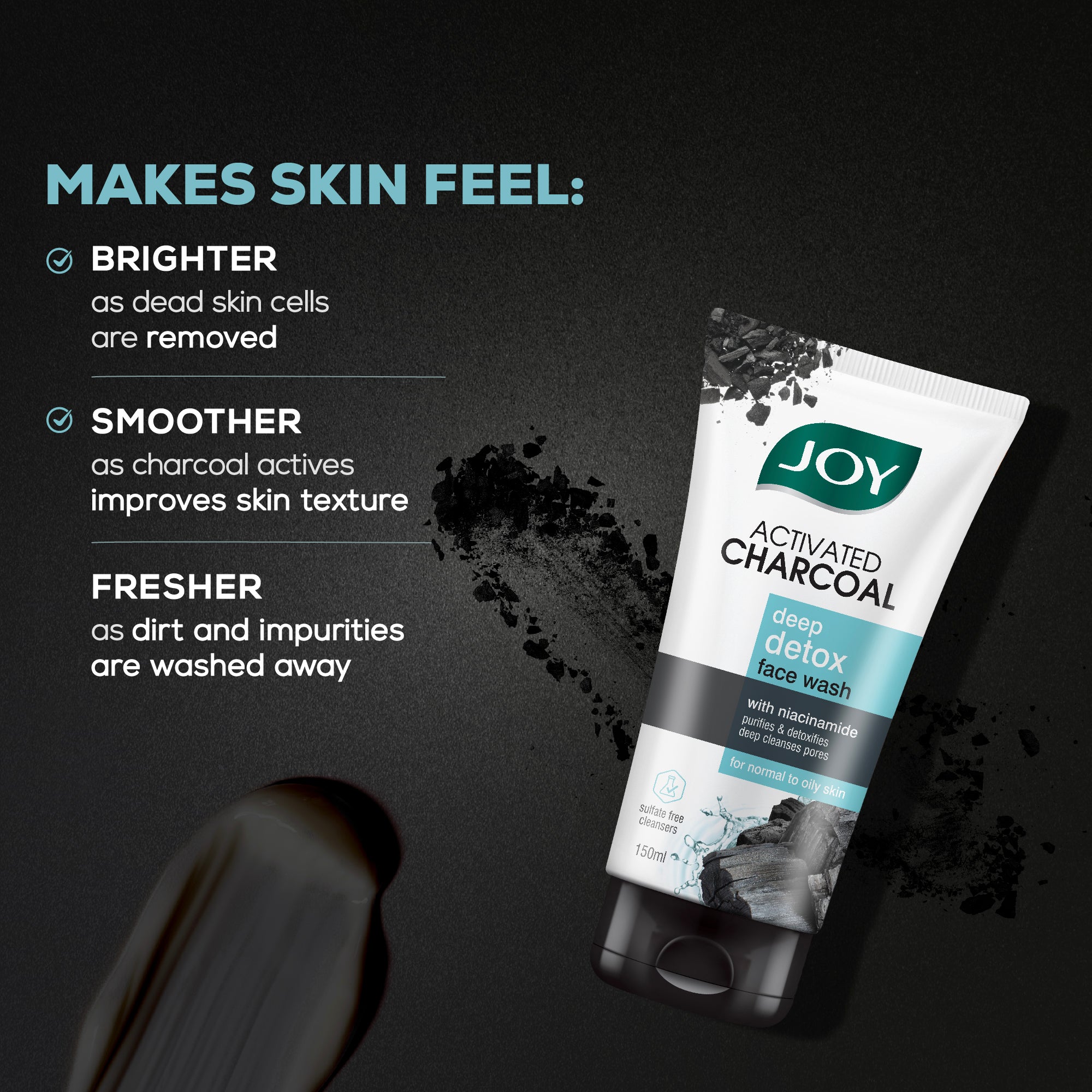Activated Charcoal Skin Purifying + Deep Detox Face Wash – Joy Personal ...