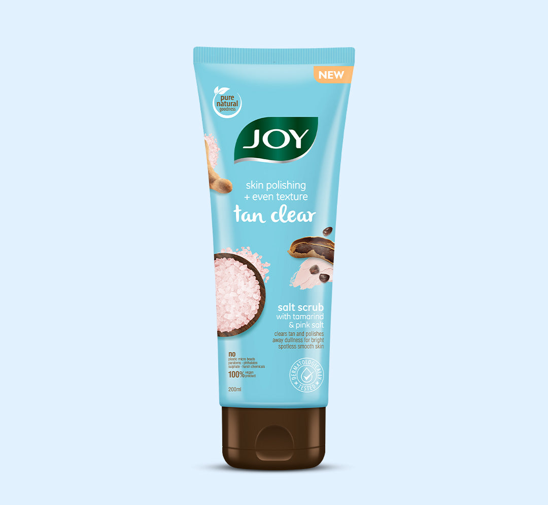 Skin Polishing + Even Texture, Tan Clear Salt Scrub – Joy Personal Care