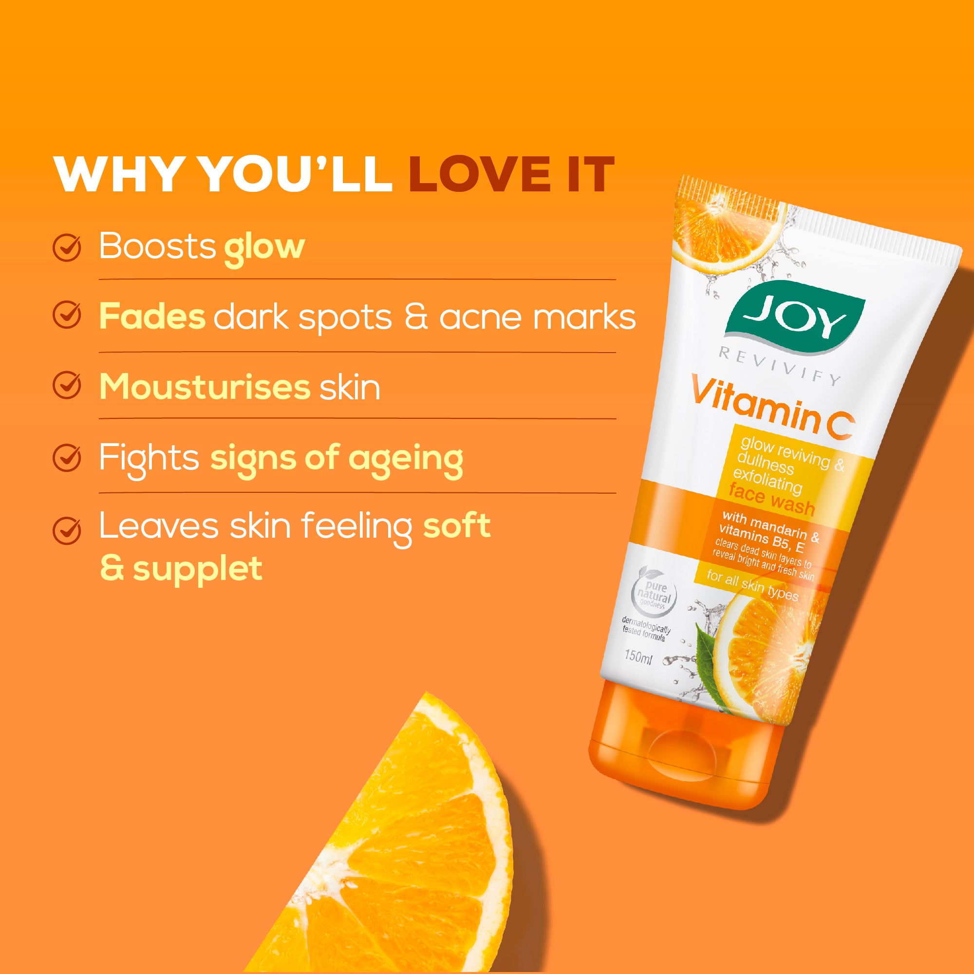 Vitamin C Glow Reviving + Dullness Exfoliating Face Wash – Joy Personal Care