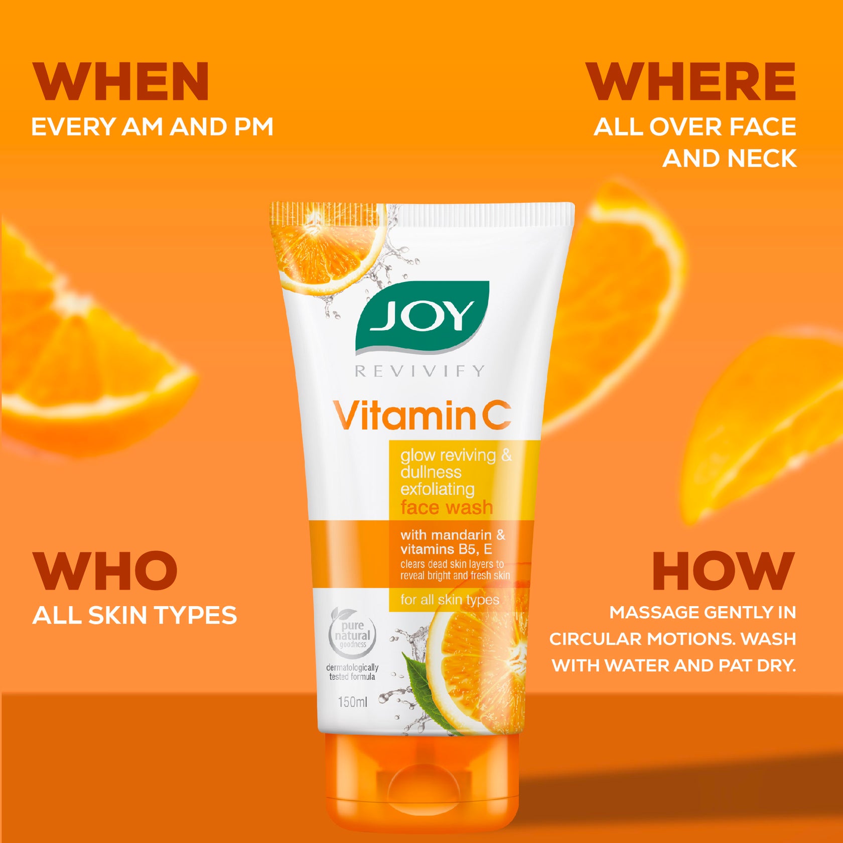 Vitamin C Glow Reviving + Dullness Exfoliating Face Wash – Joy Personal Care